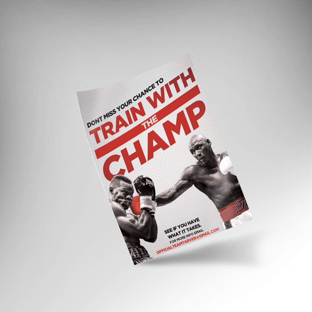 » antonio tarver pro boxer flyer design agency